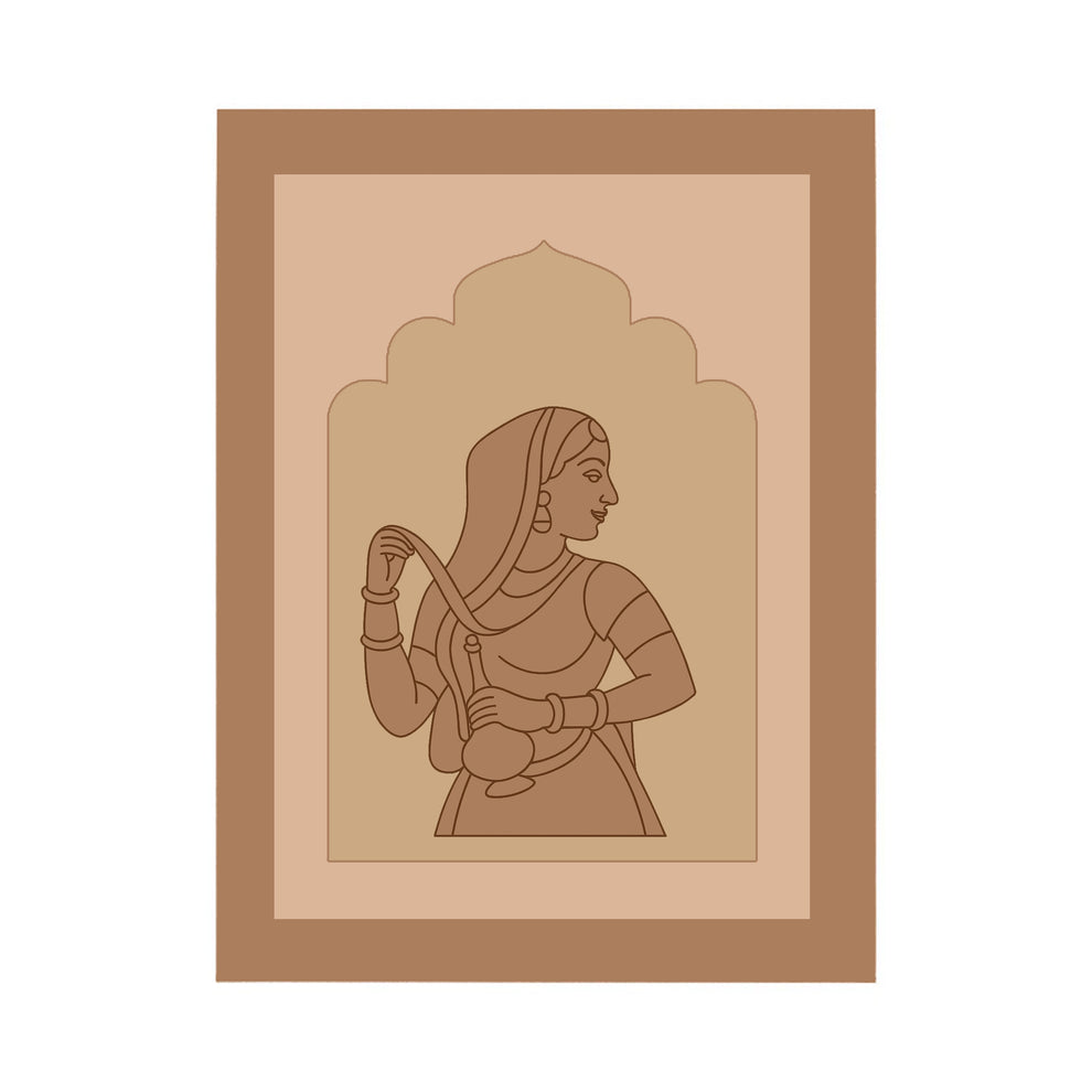 Woman Design MDF Plain Jharokha – Adinath Creations